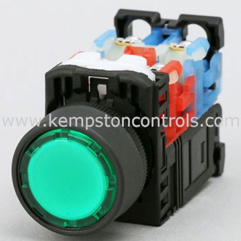 Fuji AR22F0L-10M3G FUJI ILLUMINATED PUSHBUTTON FLUSH ROUND HEAD 1N/O ...