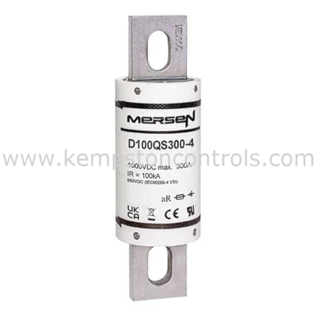 Mersen D100QS300-4 MERSEN DC ROUND BODY FUSE 1000VDC UL 300A MAX.BOLTED ...
