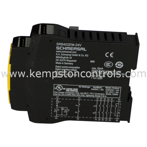 Schmersal SRB-402EM SCHMERSAL I/O MODULE, GLASS FIBRE, DIN RAIL, SCREW ...