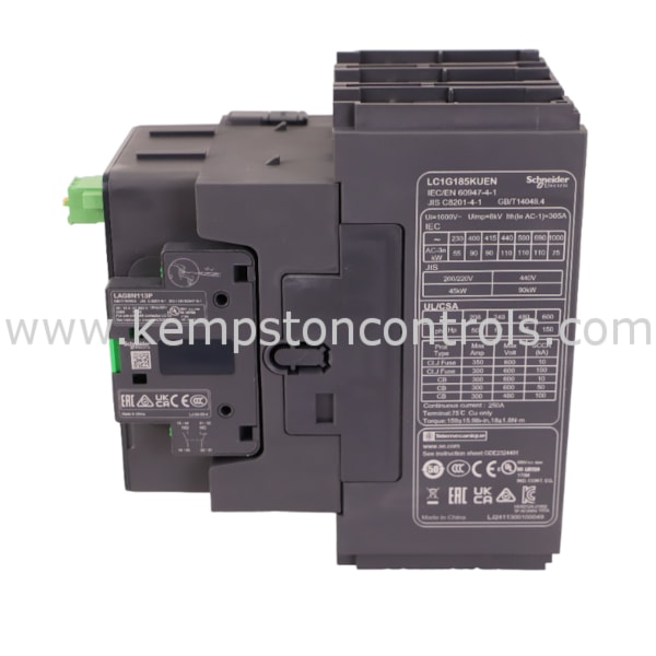 Schneider LC1G185KUEN SCHNEIDER HIGH POWER CONTACTOR, 3 POLE, 185A ...