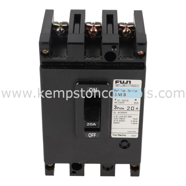 Fuji EA53/20 FUJI AUTO BREAKER, 3 POLE, 20A | Kempston Controls
