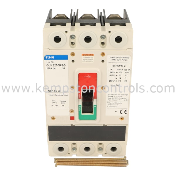 Eaton GJK3250KSG EATON SERIES G MCCB: JG FRAME, 250A, THREE-POLE, 600V ...