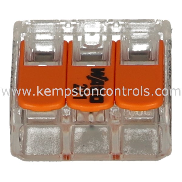 WAGO 221-413 WAGO 4MM² COMPACT SPLICING CONNECTORS, 3-CONDUCTOR ...