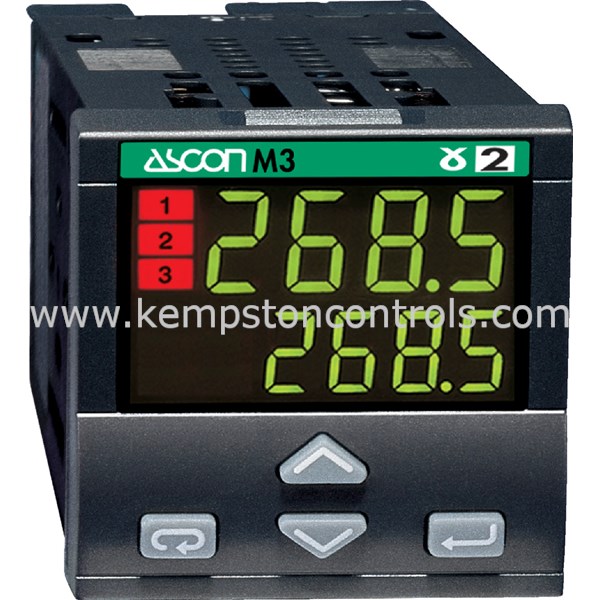 ASCON M3-3100-0200 ASCON 1/16TH DIN DUAL DISP CONTR WITH DUAL R & RLY ...