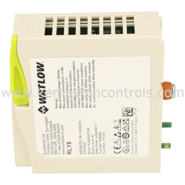 Eurotherm 2500M/RLY8//XXXXX/XXXXXX EUROTHERM 2500M/RLY8 MODULE, 8 RELAY ...