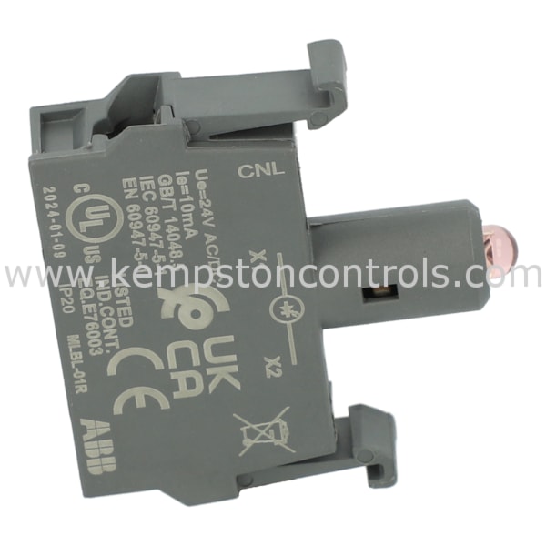 ABB 1SFA611621R1011 ABB MODULAR LED BLOCK - 24V AC / DC, INTEGRATED LED - RED - ILLUMINATED ...