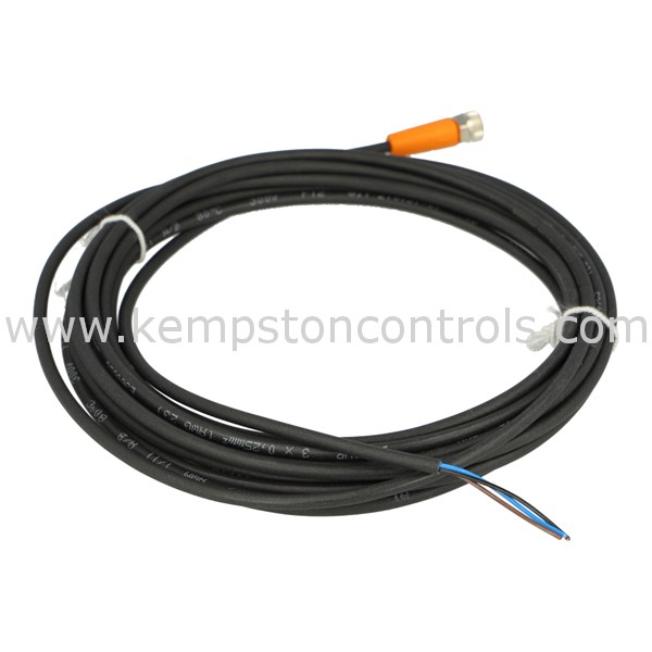 IFM EVC142 IFM CONNECTOR CABLE, M8, FEMALE, STRAIGHT, 3 PIN, 5M PUR ...
