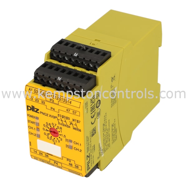 Pilz PNOZ XV3P 3/24 VDC 3n/o 2n/o t PILZ SAFETY RELAY, 1/2 CHANNEL WIRING, 3NO, 24V DC, 45MM ...