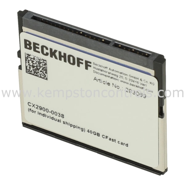Beckhoff CX2900-0038 BECKHOFF CFAST CARD, 3D FLASH, EXTENDED TEMPERATURE RANGE, 40GB | Kempston ...