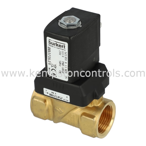 Burkert 00221619 BURKERT 2/2 WAY SOLENOID VALVE, SERVO COUPLED, G3/4 ...