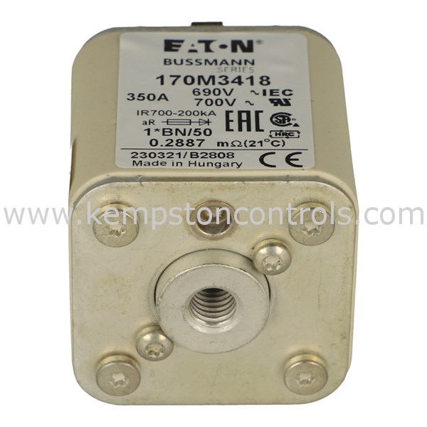 Bussmann 170M3418 BUSSMANN HIGH SPEED FUSE, 350 A, 690 TO 700 V, 59 X ...