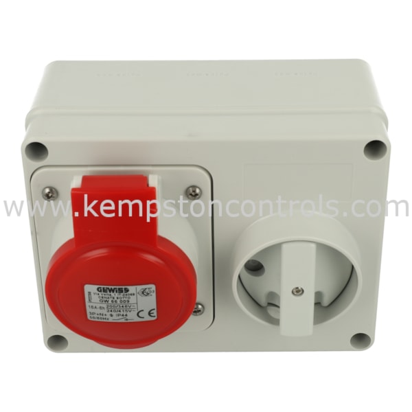 Gewiss GW66009 GEWISS FIXED INTERLOCKED HORIZONTAL SOCKET/OUTLET ...