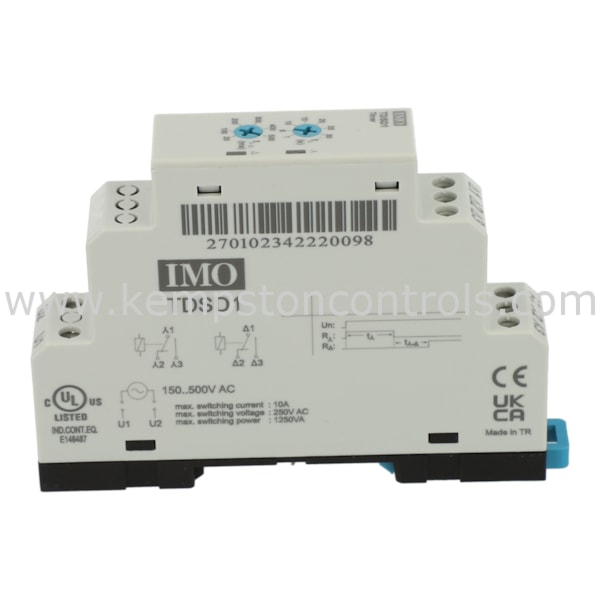 IMO TDSD1 IMO STAR/DELTA DIN TIMER, 20-500MSTWO POLE CHANGE OVER 10A,150 TO 500V AC | Kempston ...