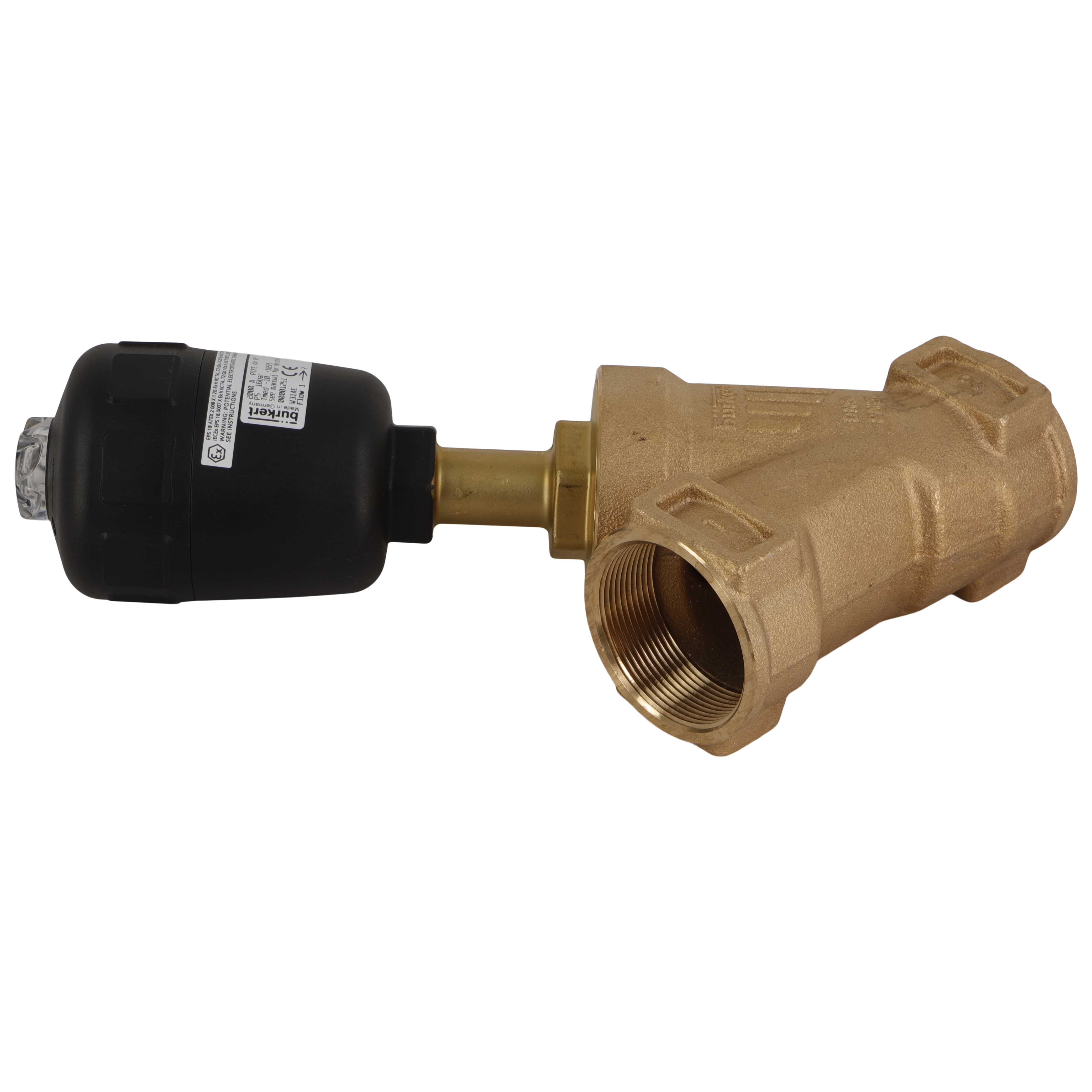 Burkert 00001251 BURKERT ANGLE SEAT VALVE,2/2WAYS,PNEU. OPERATED,ON/OFF ...