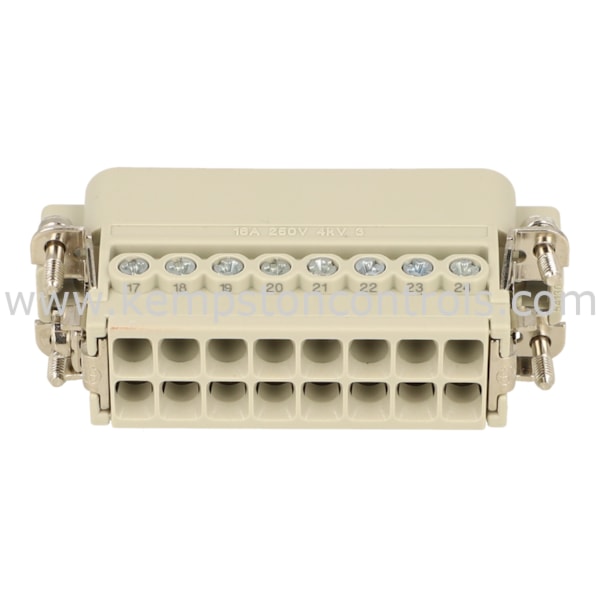 ILME CDAM16N ILME MALE INSERT, 16P+PE, SILVER, SCREW, 16A, 250V, FOR ...