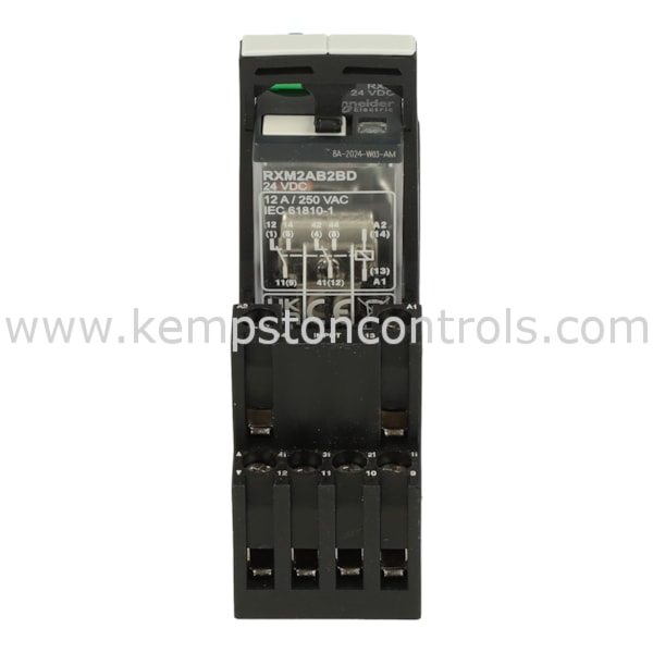 Schneider RXM2AB2BDPVM SCHNEIDER MINIATURE PLUG-IN RELAY, PRE-ASSEMBLED ...