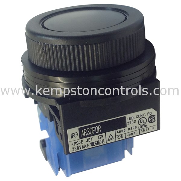 Fuji AR30F0R-10B PUSHBUTTON FLUSH ROUND HEAD 1NO AUX BLACK | Kempston ...