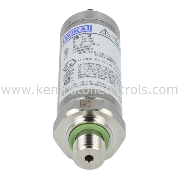 WIKA 46973809 WIKA IS-3 PRESSURE TRANSMITTER, 0-16 BAR, 4-20MA, 2-WIRE ...