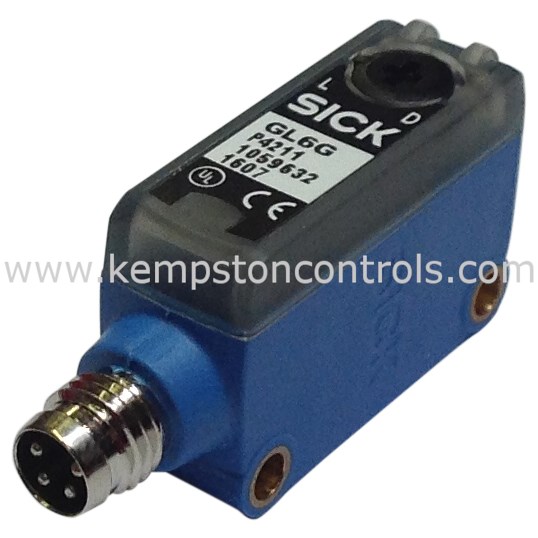 Sick GL6G-P4211 PHOTOELECTRIC SENSOR, RETRO, 6M RANGE, TRANSPARENT OBJECT, PNP LO DO, M8 4 PIN ...