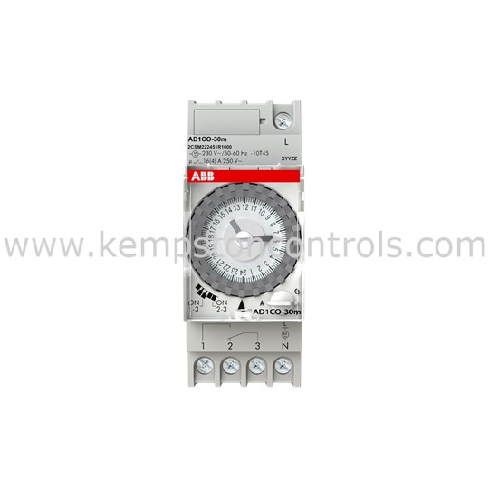 ABB 2CSM222451R1000 ABB AD1CO-30M ANALOG TIMER, DAILY TIMER, 1 CHANNEL ...