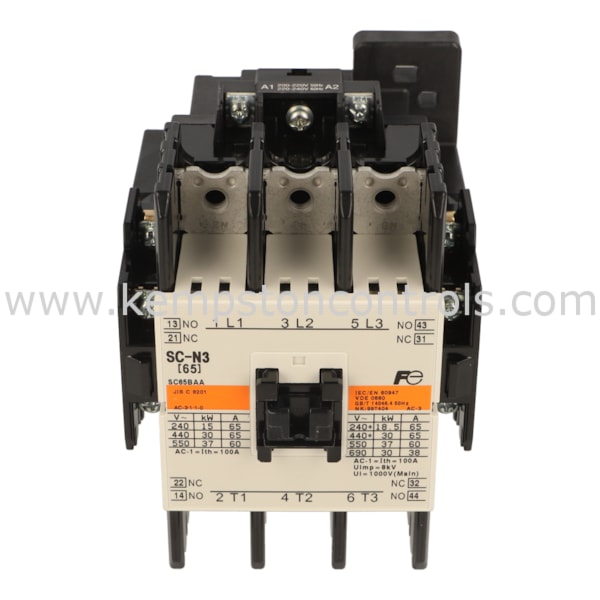 Fuji SCN3/2 FUJI SC-N3 AC200/220V CONTACTOR 2N/O+2N/C AUX (30KW AC3 380/440V) | Kempston Controls