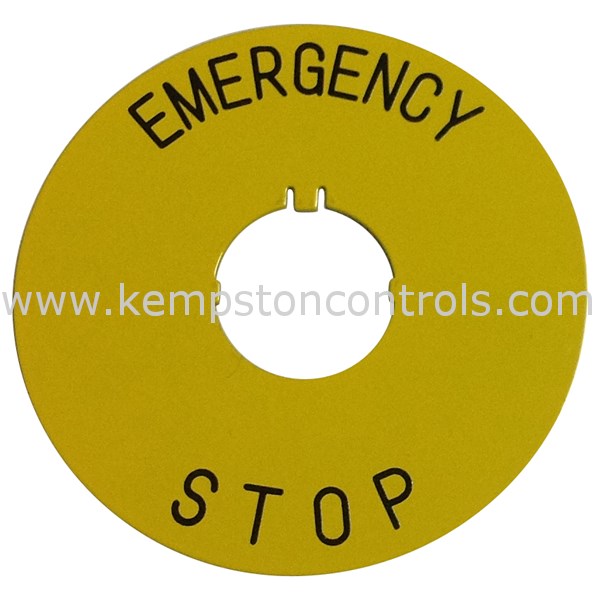 Fuji AHX719-E FUJI AHX719-E LABEL E-STOP, LEGEND PLATE, YELLOW ...