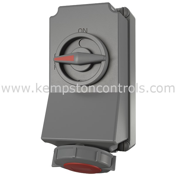 Mennekes 7288 MENNEKES RED AMELAN DUO INTERLOCKED SOCKET IP67 32A 5P ...