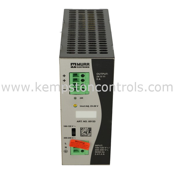 MURR 85133 MURR ECO-RAIL-2 POWER SUPPLY 1-PHASE, IN: 90 ... 132 VAC ...