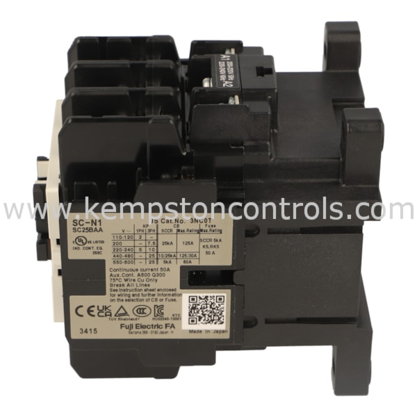 Fuji SCN1/2 FUJI SC-N1 AC200-220V CONTACTOR 2N/O+2N/C AUX (15KW AC3 380 ...