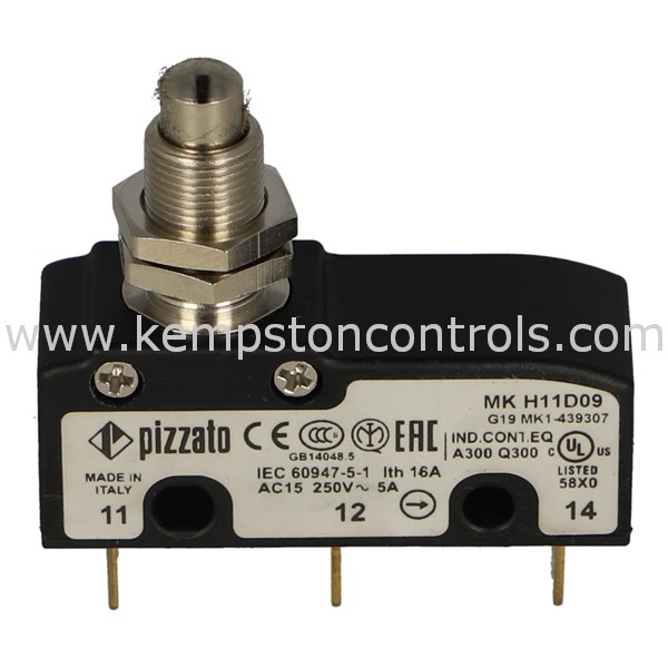 Pizzato MK H11D09 PIZZATO STANDARD MICROSWITCH WITH PLUNGER ACTUATOR ...
