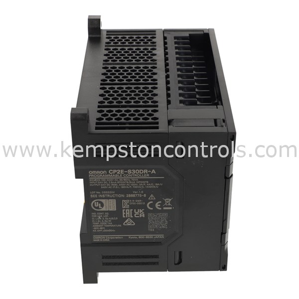 Omron CP2E-S30DR-A OMRON CP2E SERIES COMPACT PLC - STANDARD TYPE; 18 DI, 12DO; RELAY OUTPUT ...