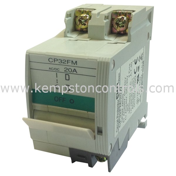 Fuji CP32FM/20W CIRCUIT PROTECTOR 2 POLE 20 AMP MEDIUM TIME DELAY TRIP ...