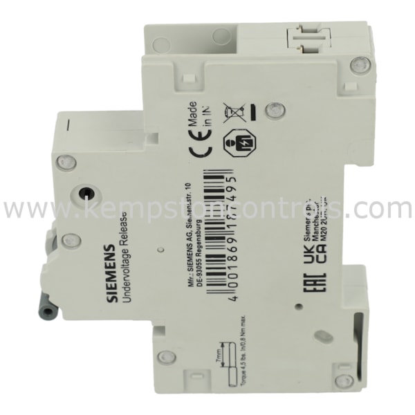 Siemens 5ST3041 SIEMENS 5SY UNDERVOLTAGE TRIP 110V DC | Kempston Controls