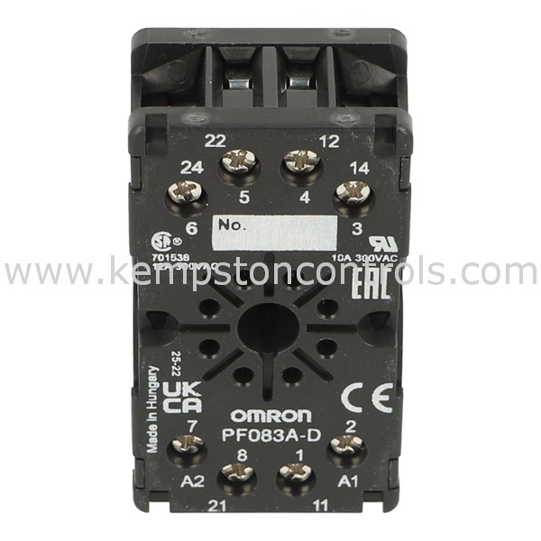 Omron PF083A-D OMRON RELAY BASE 8 PIN TRACK-MOUNTED SOCKET | Kempston Controls