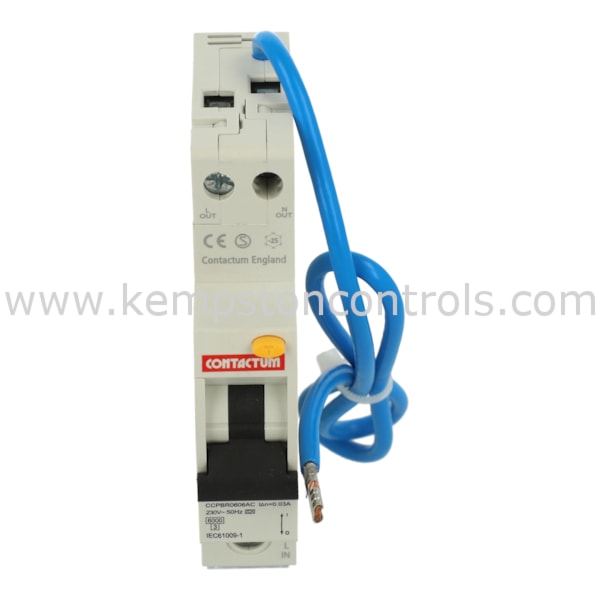 Contactum CPCBR0606AC CONTACTUM RCBO, 6 AMP, 30MA, 6KA, TYPE A, C CURVE ...