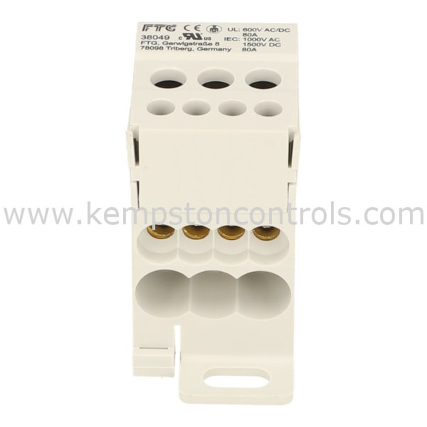 FTG K00 AUX38049 FTG BUSBAR, DISTRIBUTION BLOCK, 1 POLE, 80A | Kempston ...