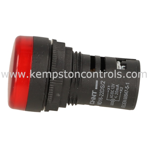 CHINT ND16-R-12 CHINT LED INDICATOR, AC/DC, RED, 12V | Kempston Controls
