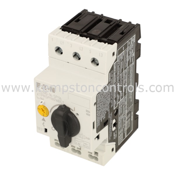 Eaton Moeller PKZM0-16-SPI16 MOELLER MPCB, 3 POLE. 50/60HZ, TURN BUTTON ...