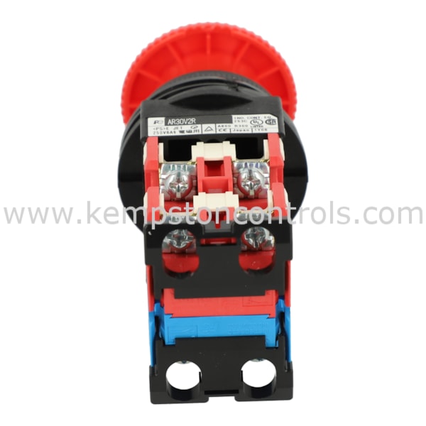 Fuji AR30V2R-22R FUJI PUSHBUTTON E-STOP PUSH-LOCK TURN-RESET (40MM DIA) 2NO+2NC AUX RED ...