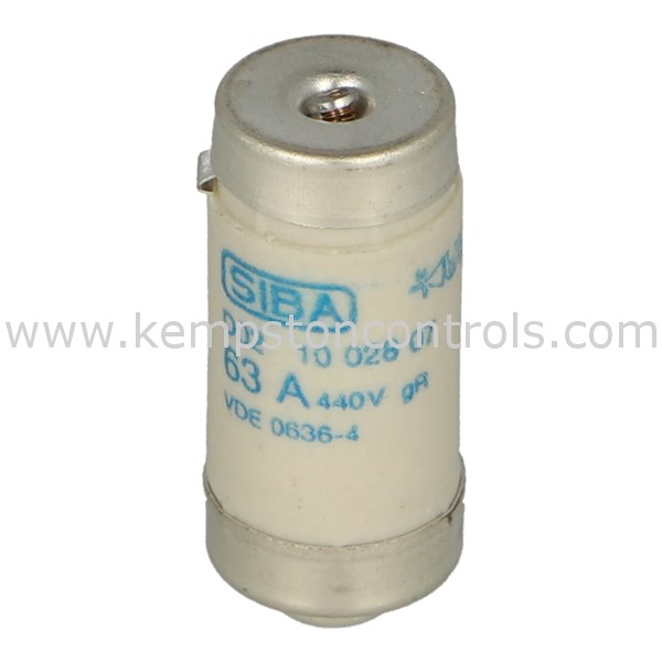 Siba 10-028-07/63A SIBA NEOZED FUSE, TYPE D02 UR, E18 THREAD SIZE, 63A ...
