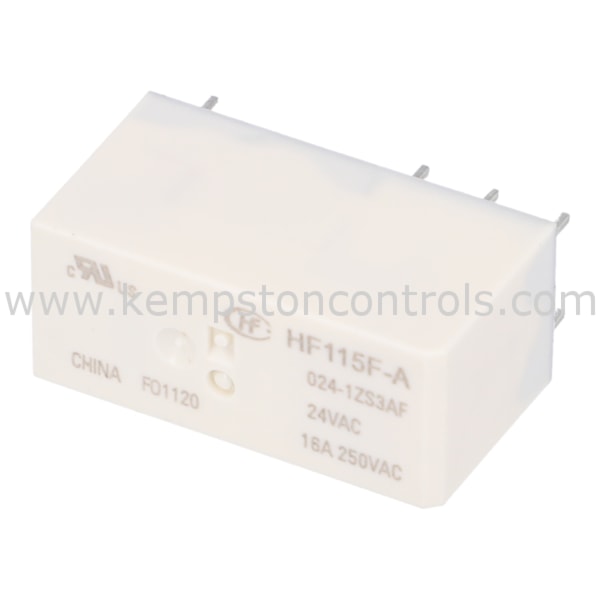 HongFa HF115FA0241ZS3AF HONGFA MINIATURE HIGH POWER RELAY, 24VAC, 1 FORM C, WASH TIGHT, 5MM 1 ...
