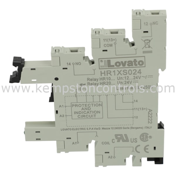Lovato HR1XS024 LOVATO SOCKET FOR RELAY, 12 TO 24V AC/DC, SCREW ...