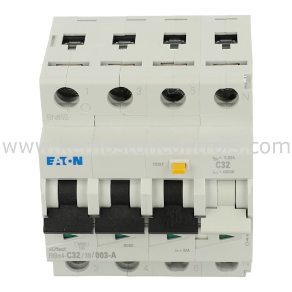 Eaton Moeller FRBM4-C32/3N/003-A MOELLER RCBO, FRBM4 SERIES, 3P+NEUTRAL ...