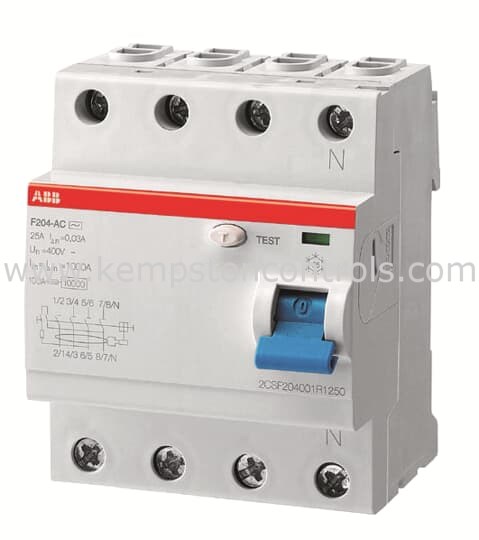 ABB 2CSF204199R1400 ABB F204 A-40/0.03 110V, RCCD, 40A, 30MA, TYPE A | Kempston Controls
