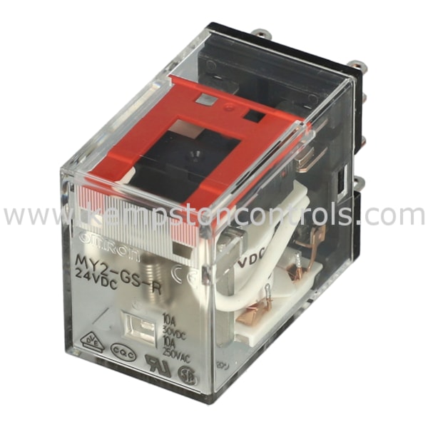 Omron MY2-GS-R DC24 OMRON RELAY, PLUG-IN, 8-PIN, DPDT, 10 A, MECHANICAL INDICATOR, 24 VDC ...
