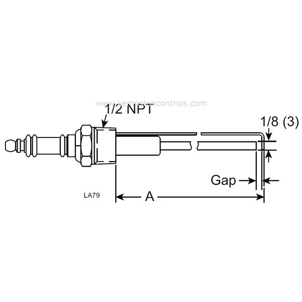 Honeywell Eclipse EC17396 HONEYWELL ECLIPSE SPARK IGNITOR, 1/2"NPT ...