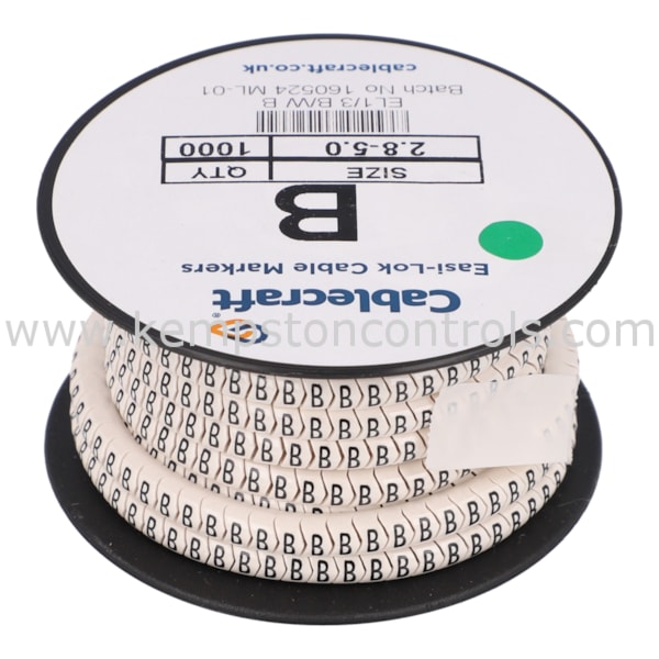 Cablecraft EL1/3 B/W B CABLECRAFT EASI-LOK MARKER CHEVRON CUT 2.8-5.0 ...