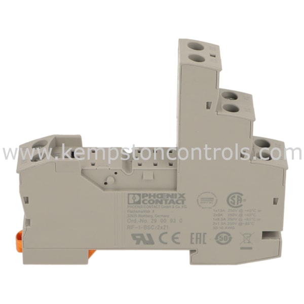 Phoenix 2900930 PHOENIX CONTACT RELAY BASE, FOR MINIATURE POWER RELAY W ...