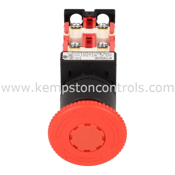 Fuji AR22V0R-12R FUJI PUSHBUTTON EM-STOP PUSH-LOCK, TURN-RESET (SOFT TOUCH 40MM DIA WHITE ARROW ...