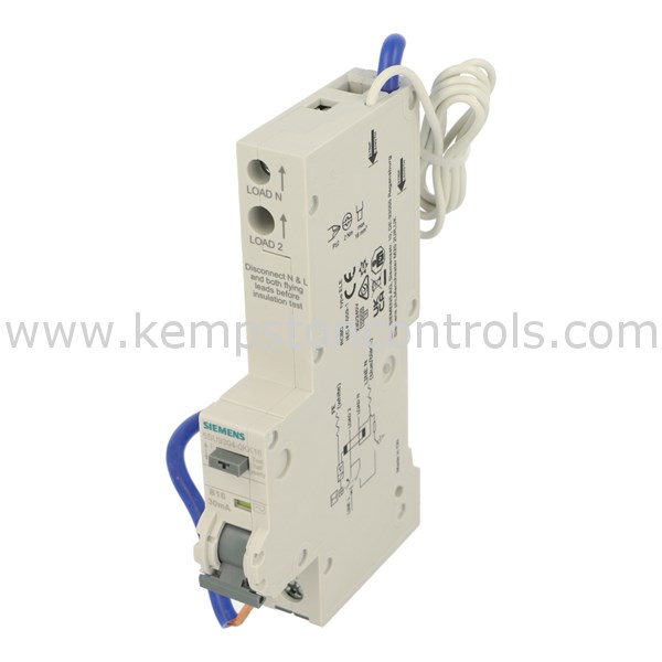 Siemens 5SU9304-0KK16 SIEMENS 10KA 1P+N RCBO B16 30MA TYPEAC | Kempston Controls